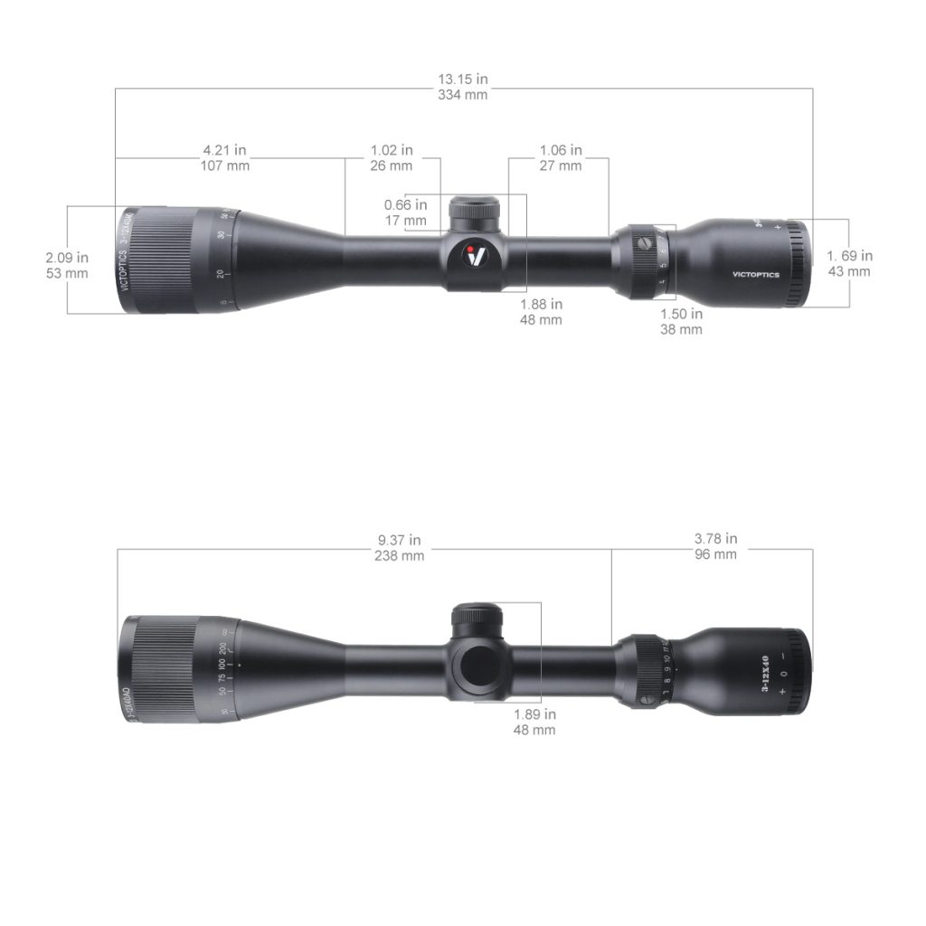 C4 3-12x40 RIFLE SCOPE SKU: OPSL29 - Victoptics